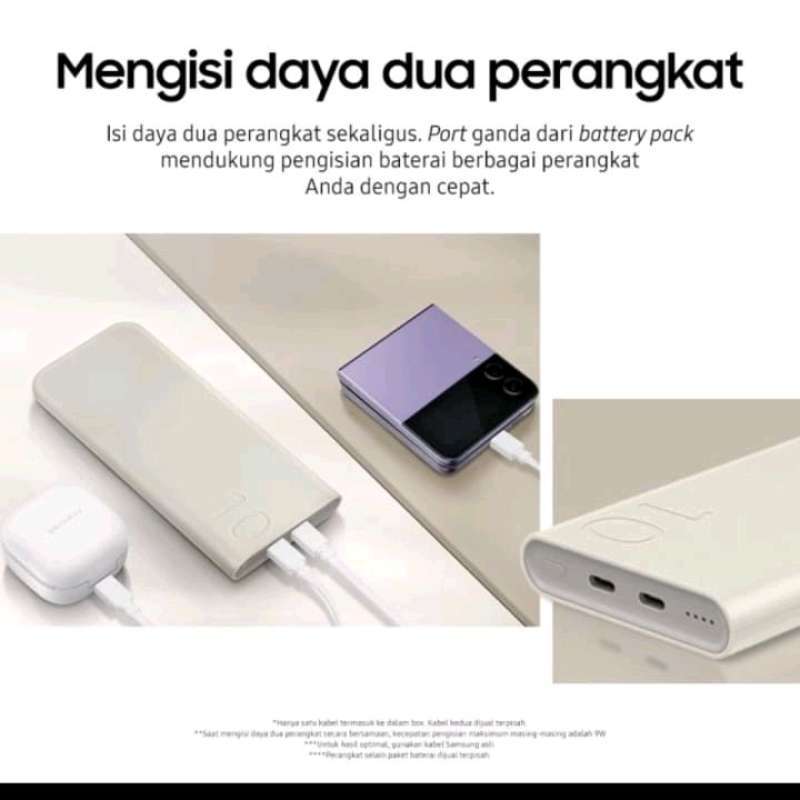 Jual Samsung Powerbank 10000mAh Battery Pack Fast Charging 25 Watt 2 ...