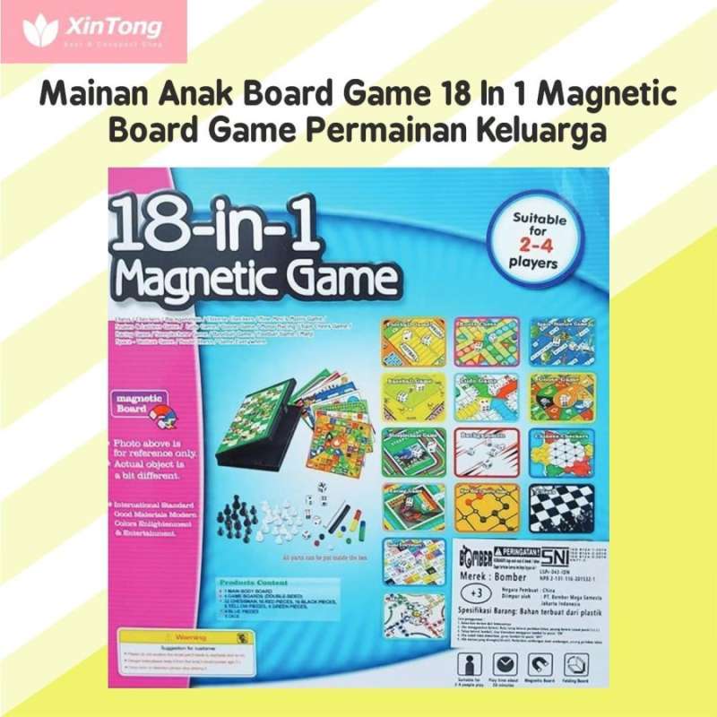 Jual Mainan Anak Board Game 18 In 1 Magnetic Board Game Permainan ...
