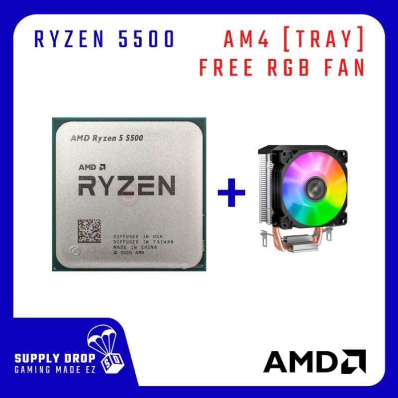 Promo Amd Ryzen 5 5500 3.6ghz Up To 4.2ghz Am4 6 Core - Tray Free Rgb ...
