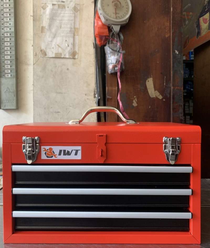 Promo Tool box besi 3 drawer IWT Heavy Duty 45x24x28cm Diskon 23% di ...