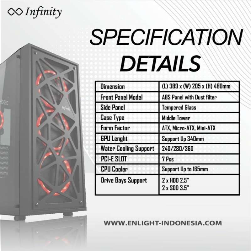 Jual Casing Pc Infinity Enigma - Include 3pcs Fan Twilightsparkle Di ...