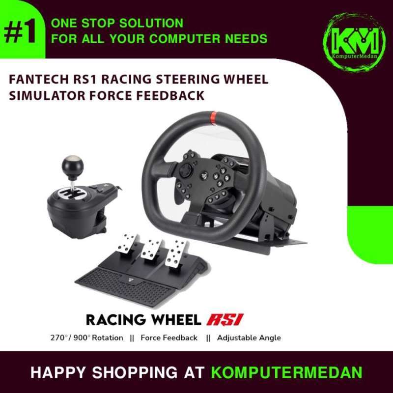 Jual Fantech Rs1 Racing Steering Wheel Simulator Force Feedback Di ...