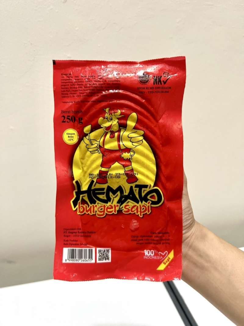 Jual Hemato Daging Burger Sapi 250gr | Hemato Beef Patties di Seller ...