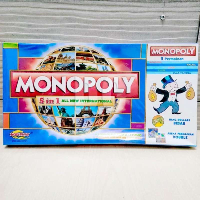 Jual Monopoly 5in1|5 Permainan Monopoli Halma Ludo Catur & Ular Tangga ...