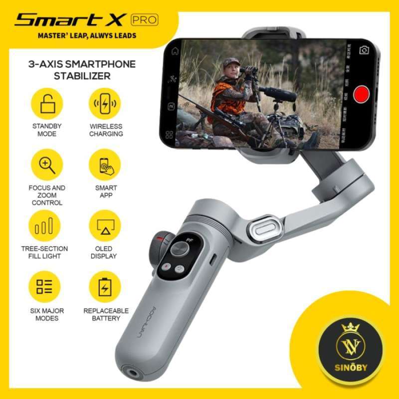 Promo Aochuan Smart X Pro 3-Axis Stabilizer Gimbal Smartphone Lighting ...