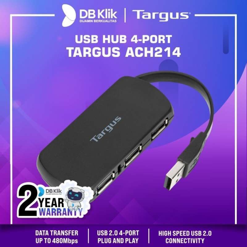 Promo Usb Hub 4-port Targus Ach214 - 4 Port Hub Targus Usb 2.0 Diskon 4 ...