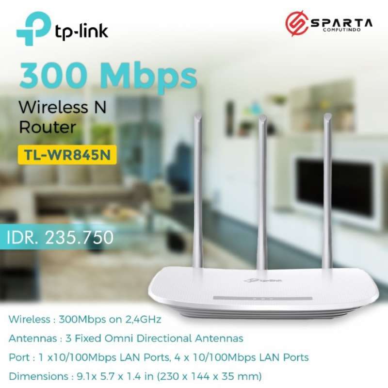 Promo Tp Link TL WR845N 300 Mbps Wireless Router 3 Antena Bergaransi ...