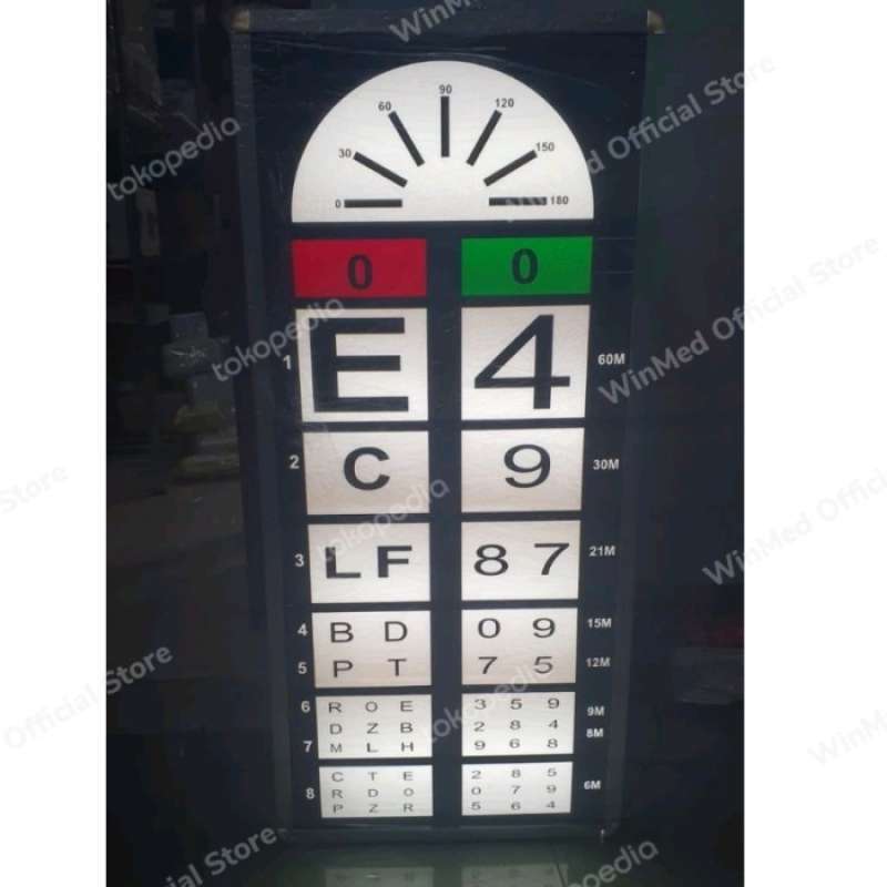 Promo snellen chart elektrik remote alat baca test mata snelen cart ...