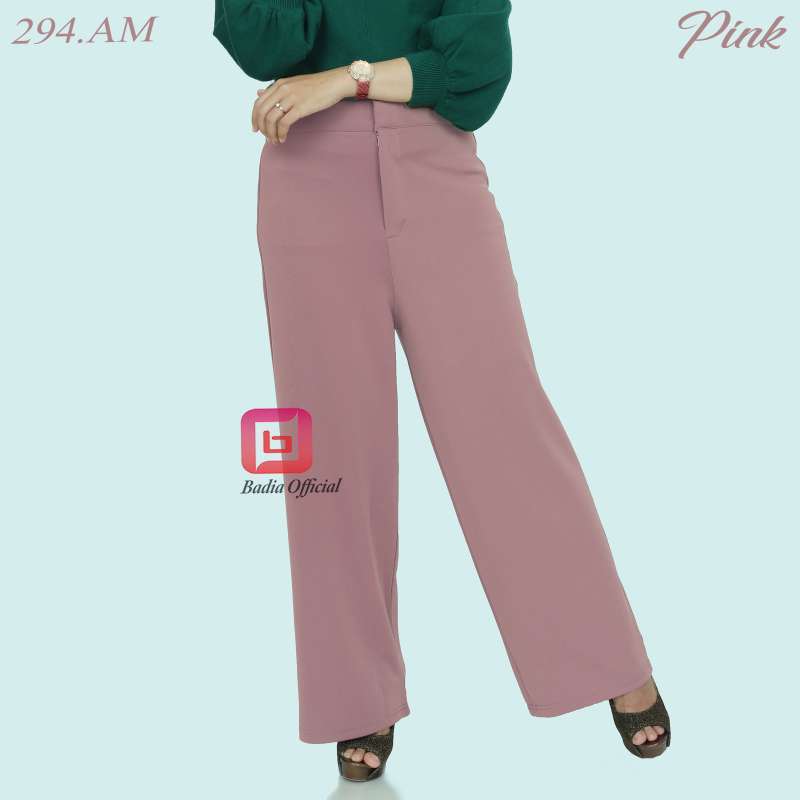 Promo celana kulot panjang polos resleting wanita tinggi yuna shireen ...