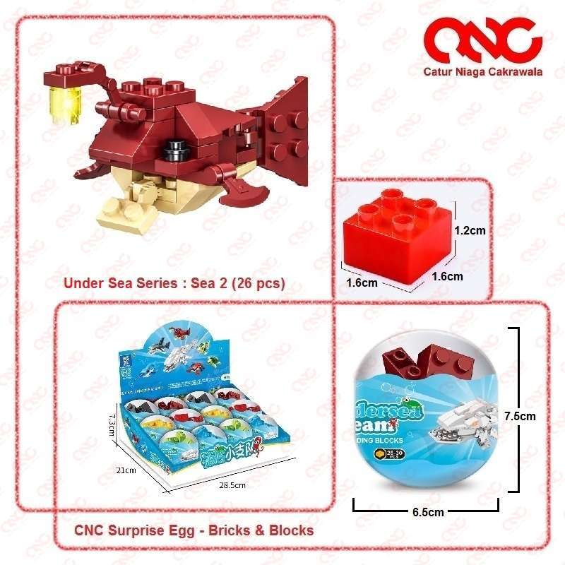 Promo CNC Surprise Egg Bricks & Blocks ( Gashapon / Gacha ) - Sea World ...