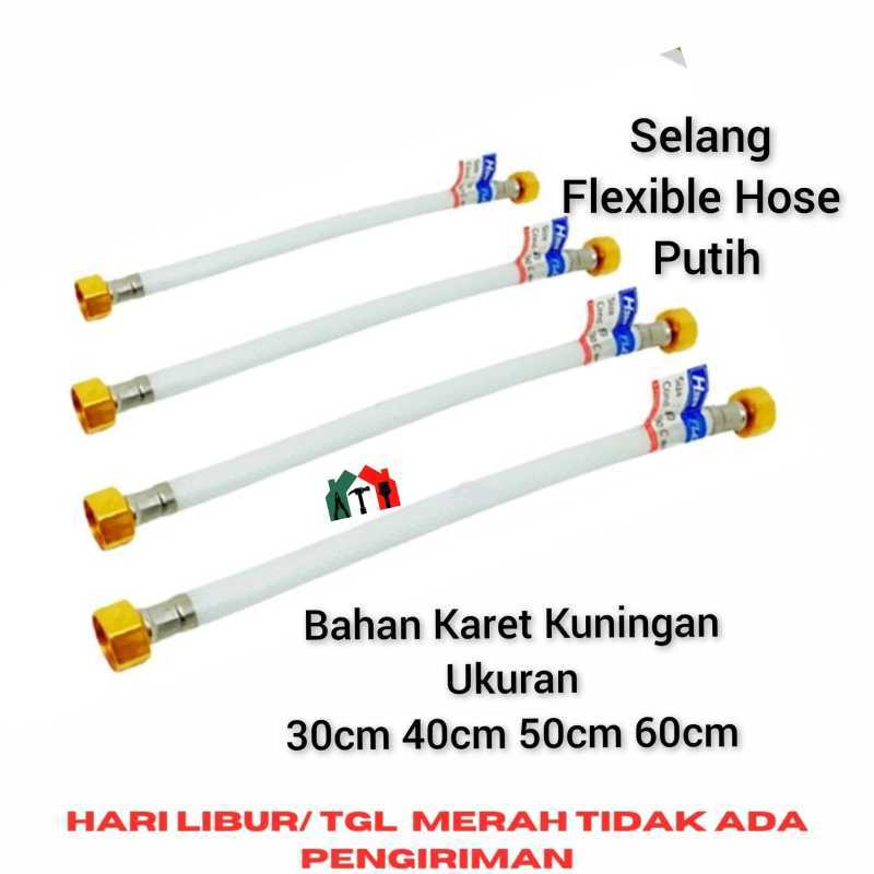 Jual Selang Flexibel Pvc Putih Slang Flexible Keran Air Toilet Wc ...