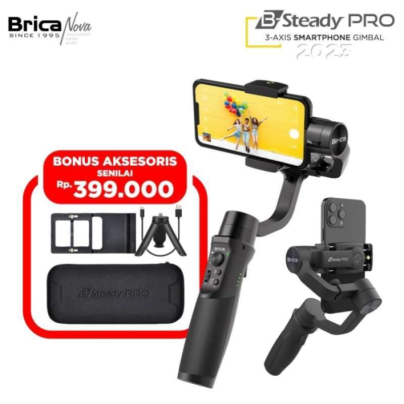 Promo BRICA BSTEADY PRO 2023 B STEADY PRO GIMBAL SMARTPHONE STABILIZER ...