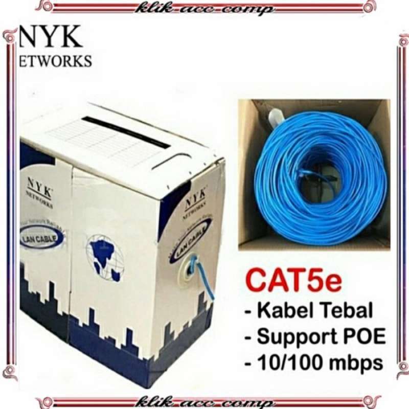 Promo NYK Kabel lan roll cat5 305M / internet jaringan cat5 utp 305M Diskon 23% di Seller Tikno ...
