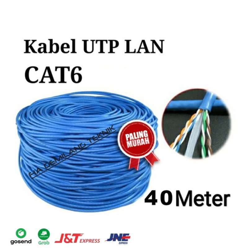 Promo kabel data cat 6 amp commscope 40 meter siap pakai Diskon 23% di ...