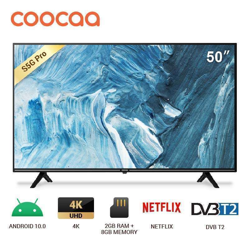 Jual Coocaa Tv 50 Inch Android 10.0 - Digital Tv - 4k Uhd - Smart Tv (coocaa 50s5g Pro) Di ...