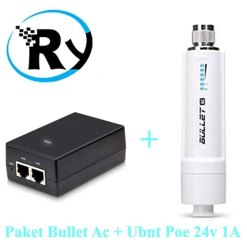 Promo Paket Ubiquiti Bullet AC Dual Band + POE Adaptor 24V 1A Original ...