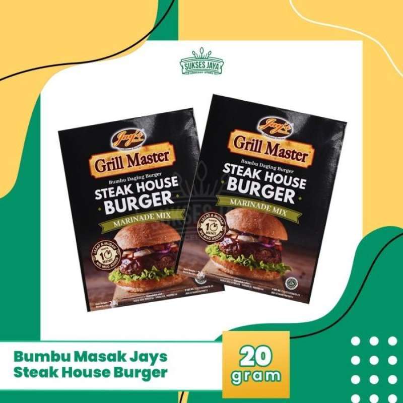 Jual Bumbu Masak Daging Burger Steak House Burger 20 Gram di Seller ...