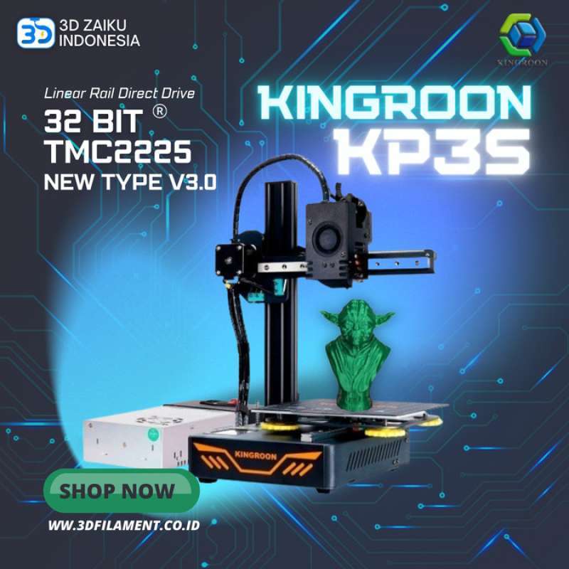 Jual 3d Printer Kingroon Kp3s New Linear Rail Direct Drive 32 Bit Tmc2225 Di Seller Hexana Store ...