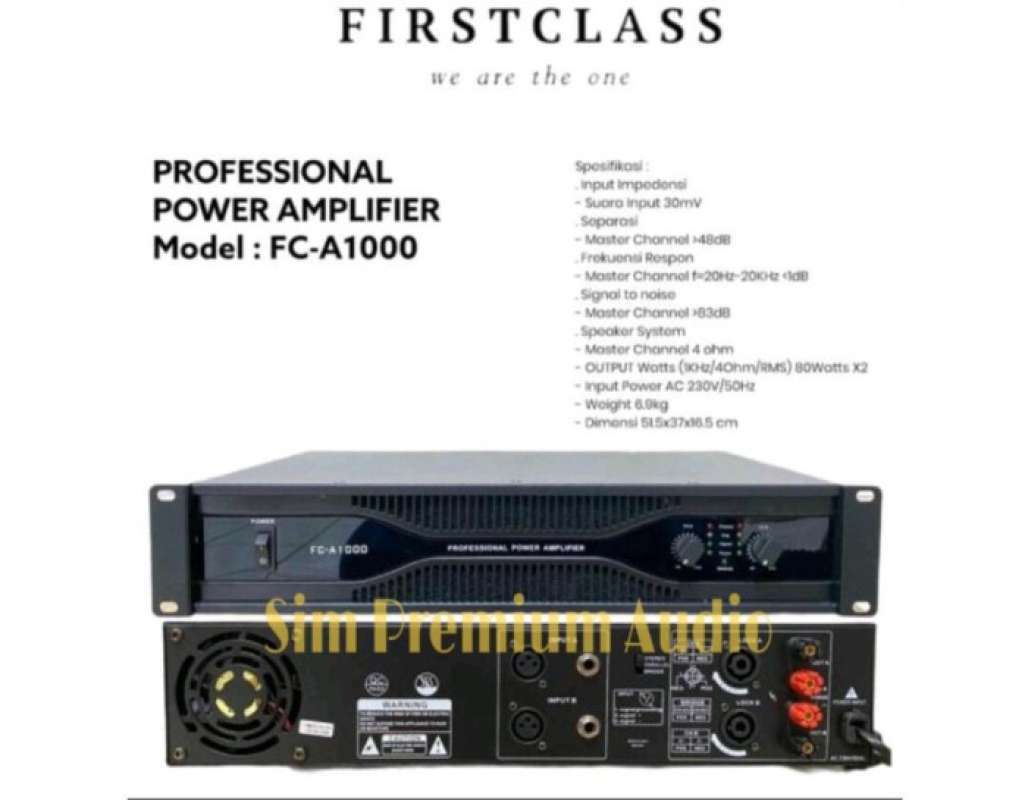 Promo POWER AMPLIFIER FIRSTCLASS FC A1000/FC A 1000 First Class Diskon ...