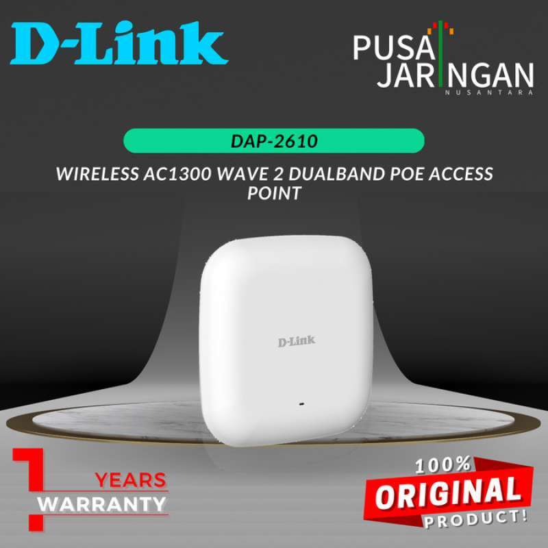 Promo Dlink DAP-2610 Wireless AC1300 Wave 2 DualBand PoE Access Point ...