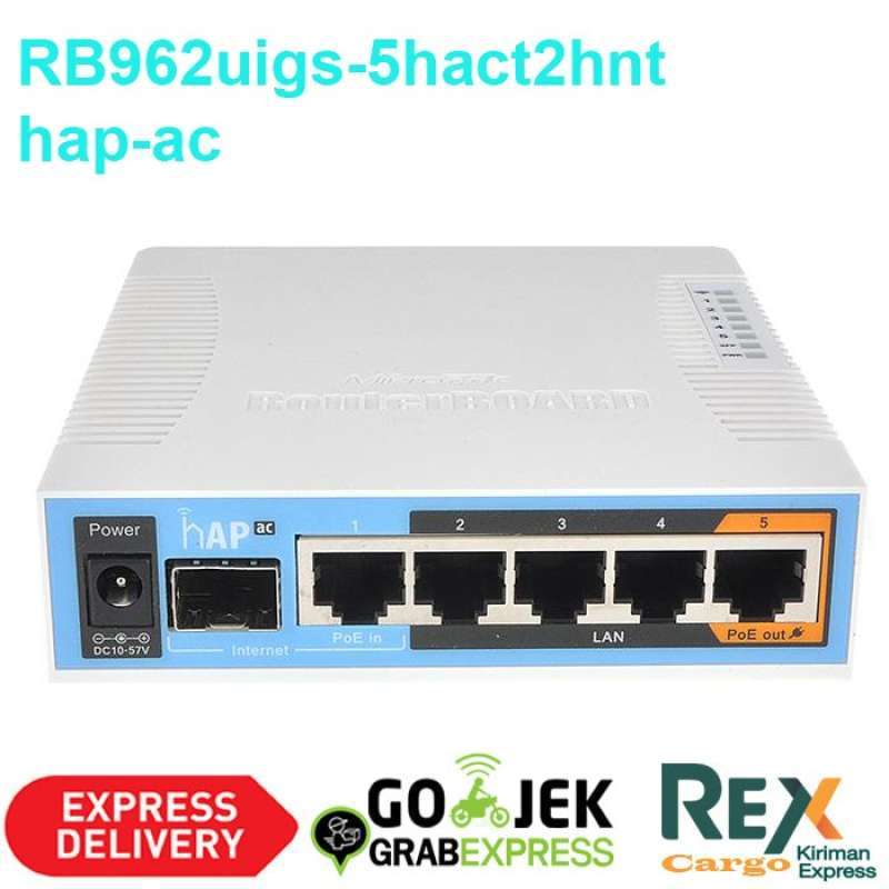 Promo Mikrotik hAP-AC Router Wireless RB962UiGS-5HacT2HnT Diskon 23% di ...
