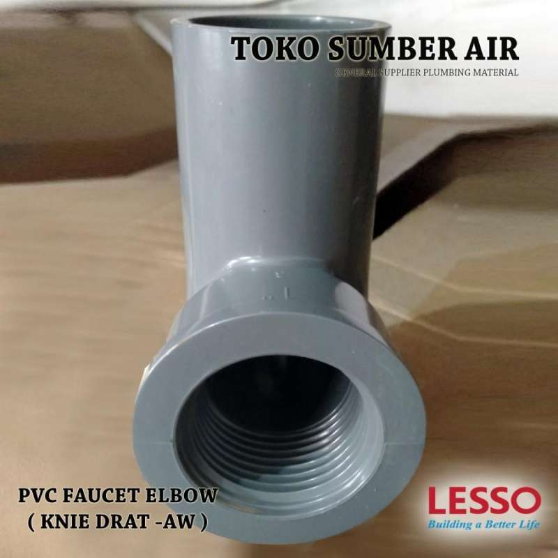 Jual Pvc Faucet Elbow 1 Inchi - Aw Knee Drat Dalam Merk Lesso Per 5 Pcs ...