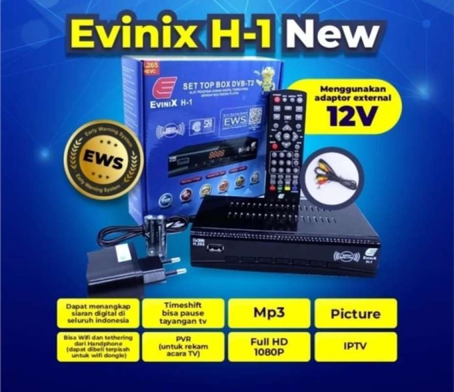 Jual SET TOP BOX EVINIX DVB T2 TV DIGITAL TER DI INDONESIA di Seller ...