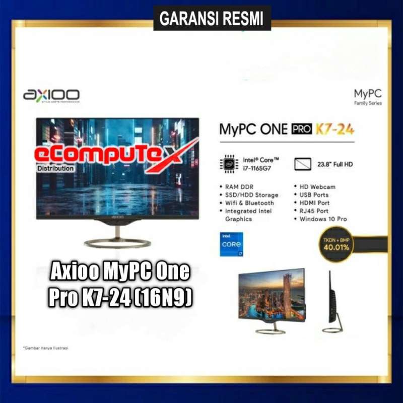 Jual PC AIO AXIOO MYPC ONE PRO K7 (16N9-24) K7-24 (16N9-3) I7 RAM 16GB 1TB 24 INCH TKDN GARANSI ...