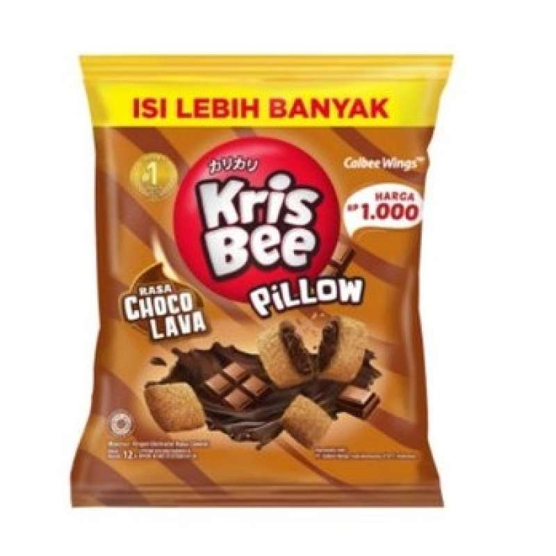 Jual Krisbee Pillow 12gr Chocolava Strawberry Ice Cream Biskuit Coklat ...