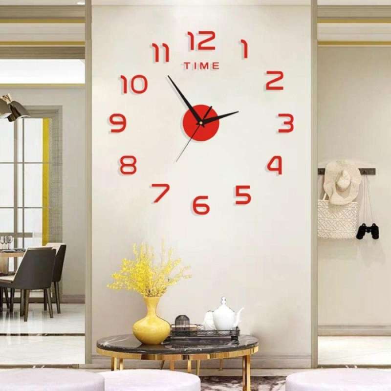 Promo Jam Dinding Model Mural Desain Angka Arab Dengan Permukaan Cermin ...