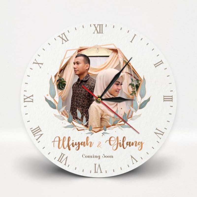 Promo [Fsg] Jam Dinding Kayu Unik Custom Nama Dan Foto Hadiah ...