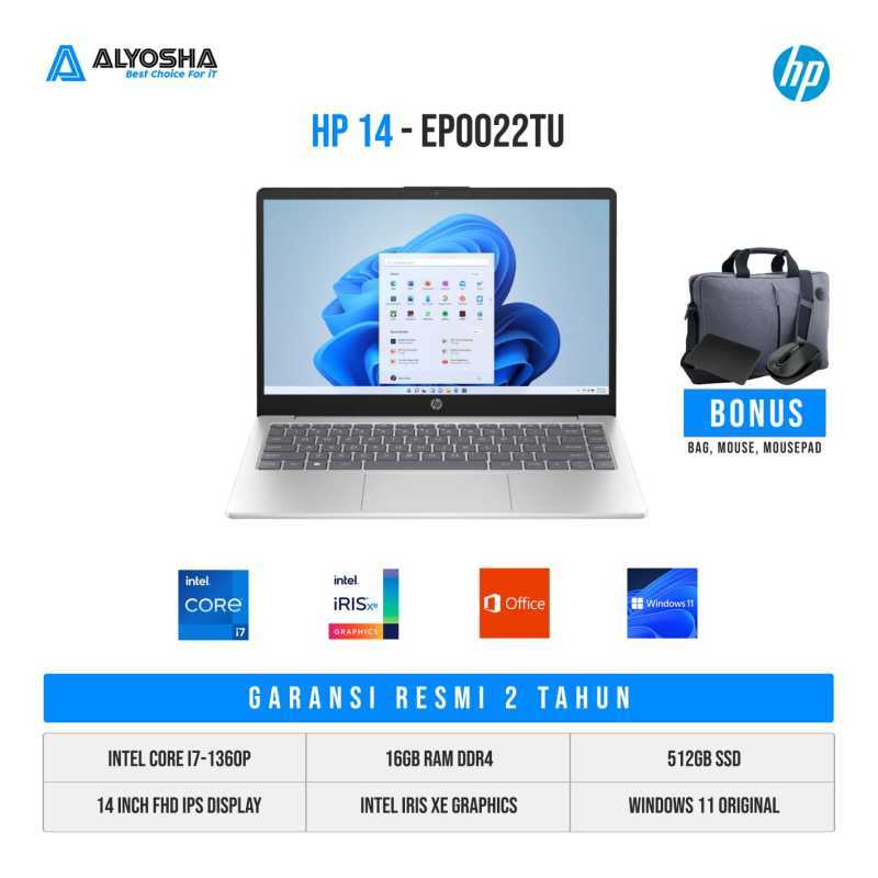 Jual Hp Laptop 14-ep0022tu I7-1360p 16gb 512gb 14 Fhd Ips Iris Xe W11 ...