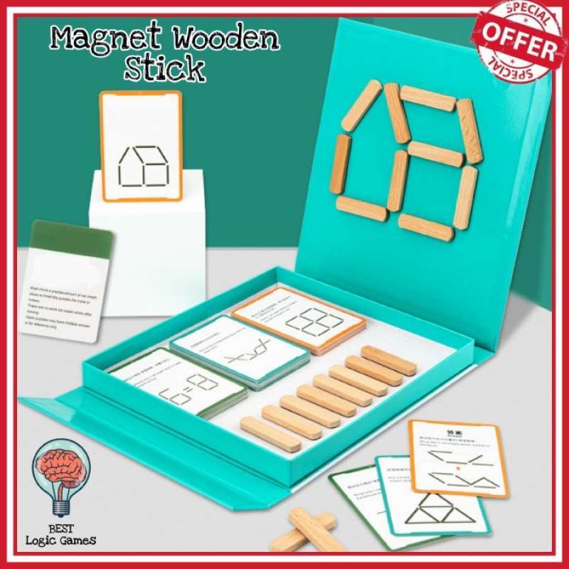 Promo magnet wooden stick best logic games / mainan mengasah otak ...