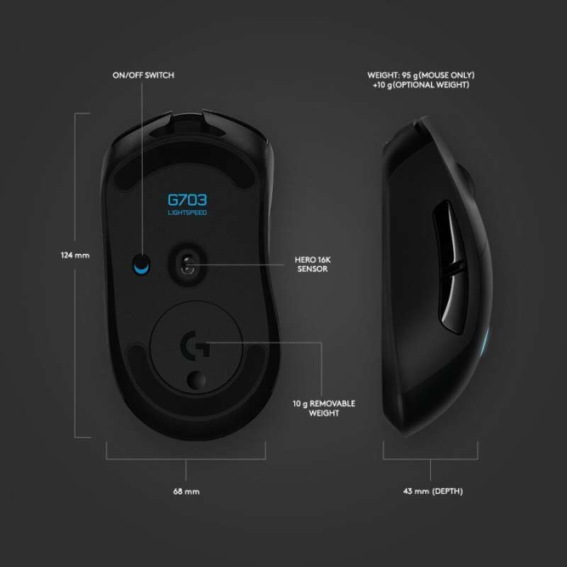 Jual Logitech G 703 Hero Wireless Gaming Mouse Di Seller Semesta Jaya ...