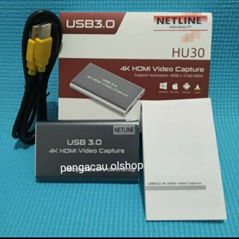 Promo USB 3.0 HDMI VIDEO CAPTURE 4K 60FPS WITH MIC NETLINE HU30 Diskon ...