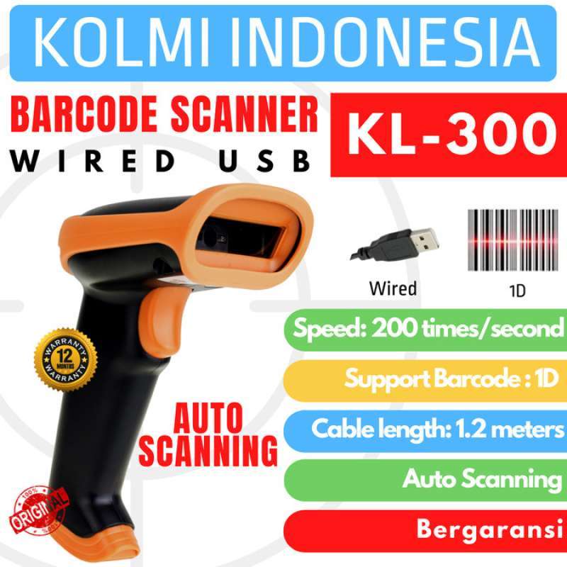 Jual Kolmi Barcode Scanner 1d Wired Kl300 Di Seller Tumenggung Store - Kapuk, Kota Jakarta Barat ...