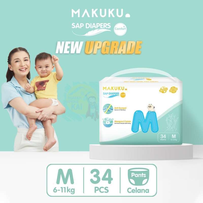 Jual MAKUKU COMFORT M34 NEW SAP DIAPERS di Seller Waroeng Obat Official ...