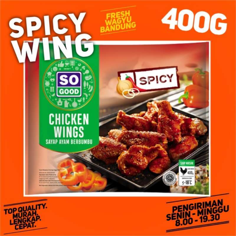 Jual SO GOOD SPICY WING SAYAP AYAM PEDAS Spicy Chicken Wing SOGOOD ...