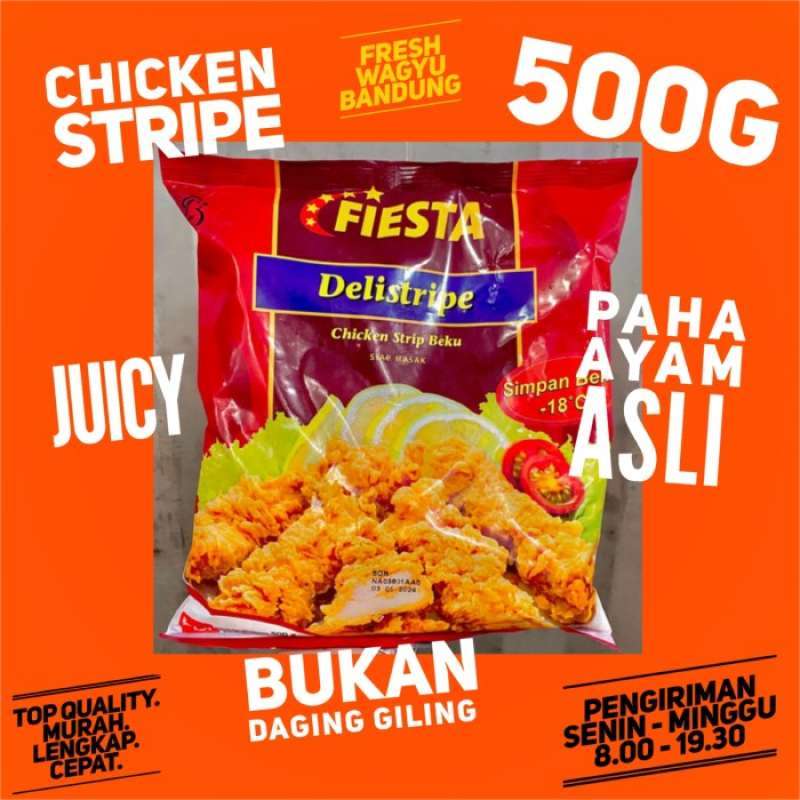 Jual FIESTA DELISTRIPE CHICKEN STRIPES CRISPY Paha Ayam Strip Tender ...