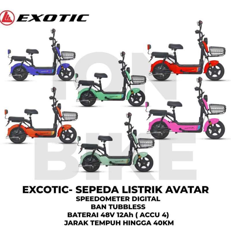 Jual Sepeda Listrik Exotic Avatar 500w 48v 12ah Terbaru Elektrik ...