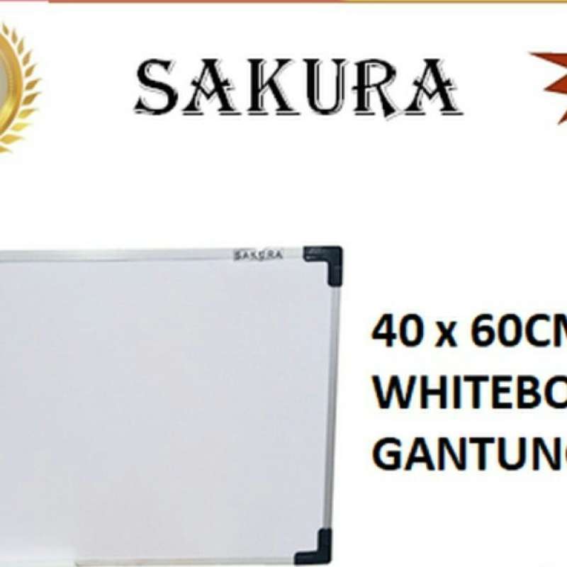 Promo papan tulis magnetic / whiteboard magnet sakura ukuran 40 x 60 ...