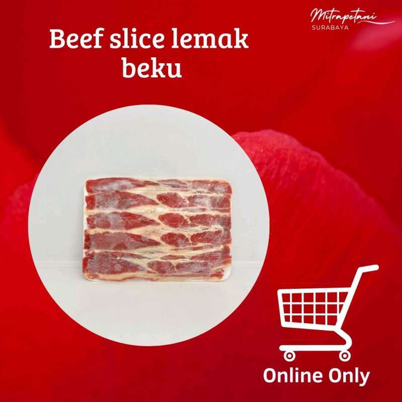 Jual Beef slice mix fat, beef slice lemak, daging beku campur lemak di ...