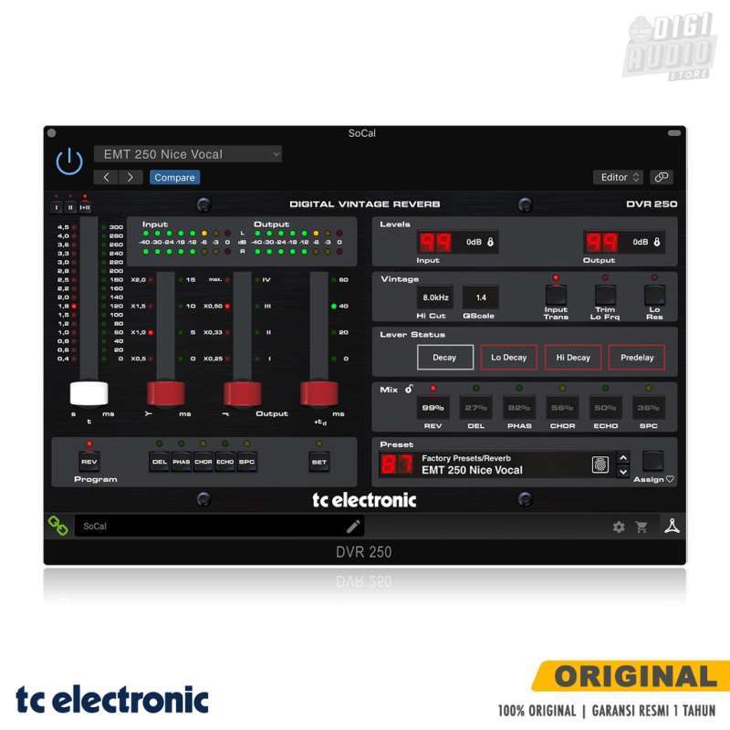 Jual Tc Electronic Dvr250-dt Digital Vintage Reverb Desktop Plug-in Di ...