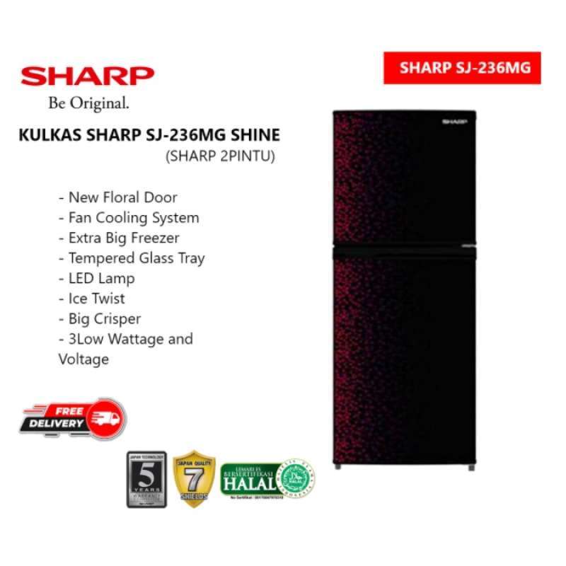 Promo SJP KULKAS SHARP SJ 236 MG LEMARI ES 2 PINTU SJ236MG KULKAS SHARP ...