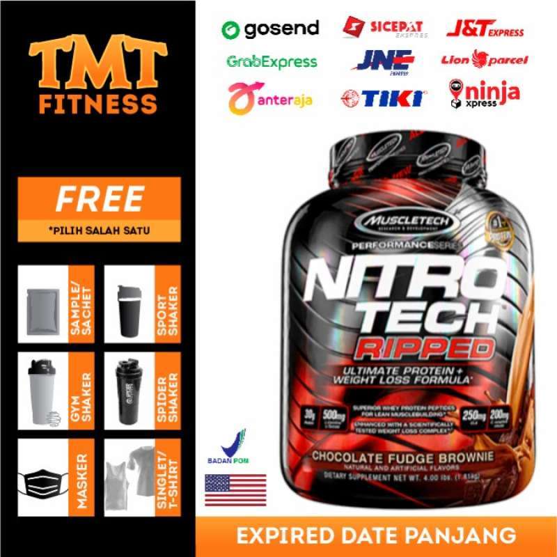 Promo Nitrotech Nitro Tech Ripped 4 lbs Nitro Ripped MuscleTech Muscle ...