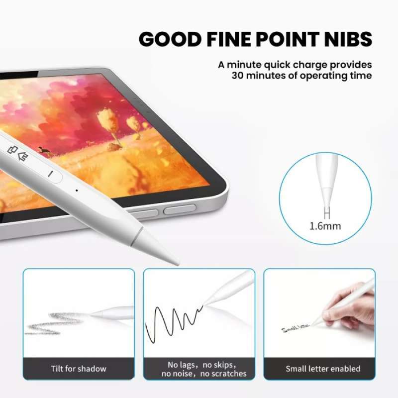 Promo Uneed Stylus Pen for iPad with Palm Rejection Tilt Function and ...