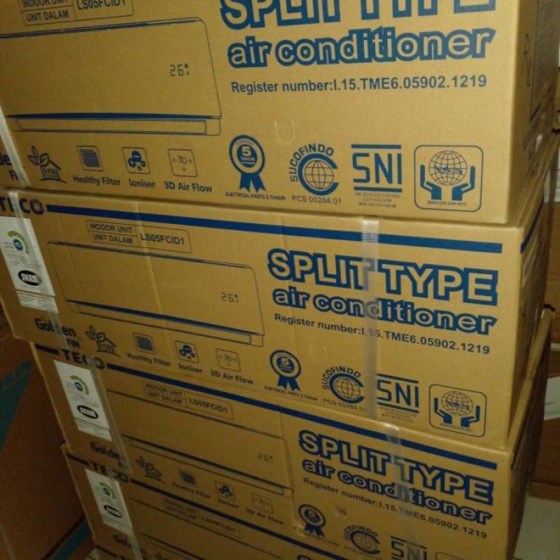 Jual Indoor Ac Teco 1/2 Pk Golden Fin Baru Segel Bonus Remote Di Seller ...