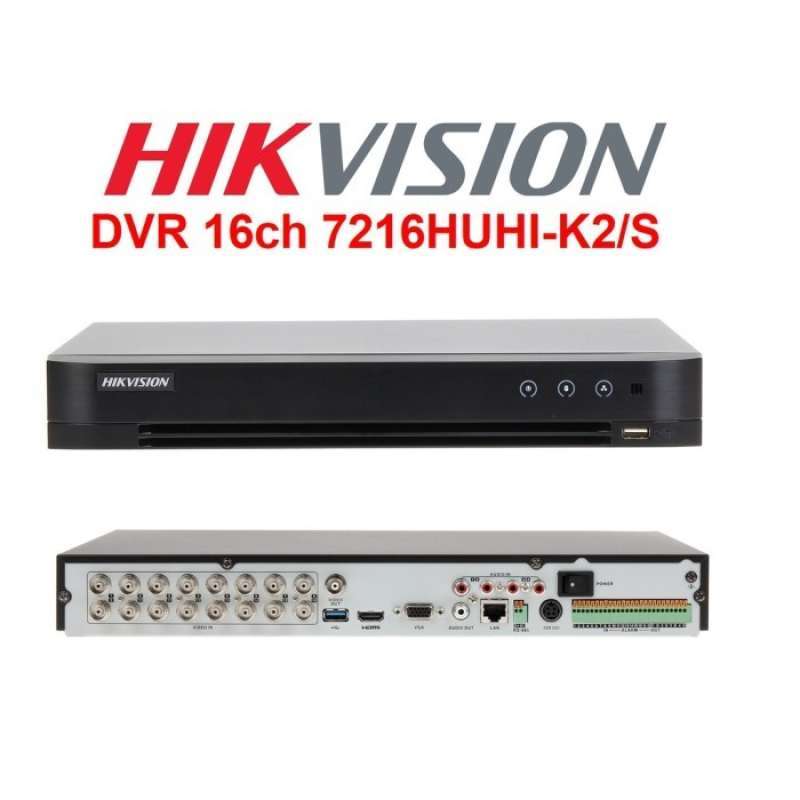 Promo DVR 16 CHANNEL HIKVISION 8MP 4K TYPE 7216HUHI M2/S face detection ...