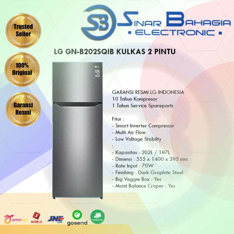 Jual Lg Gn-b202sqib Kulkas 2 Pintu (new) (khusus Bandung) Di Seller ...