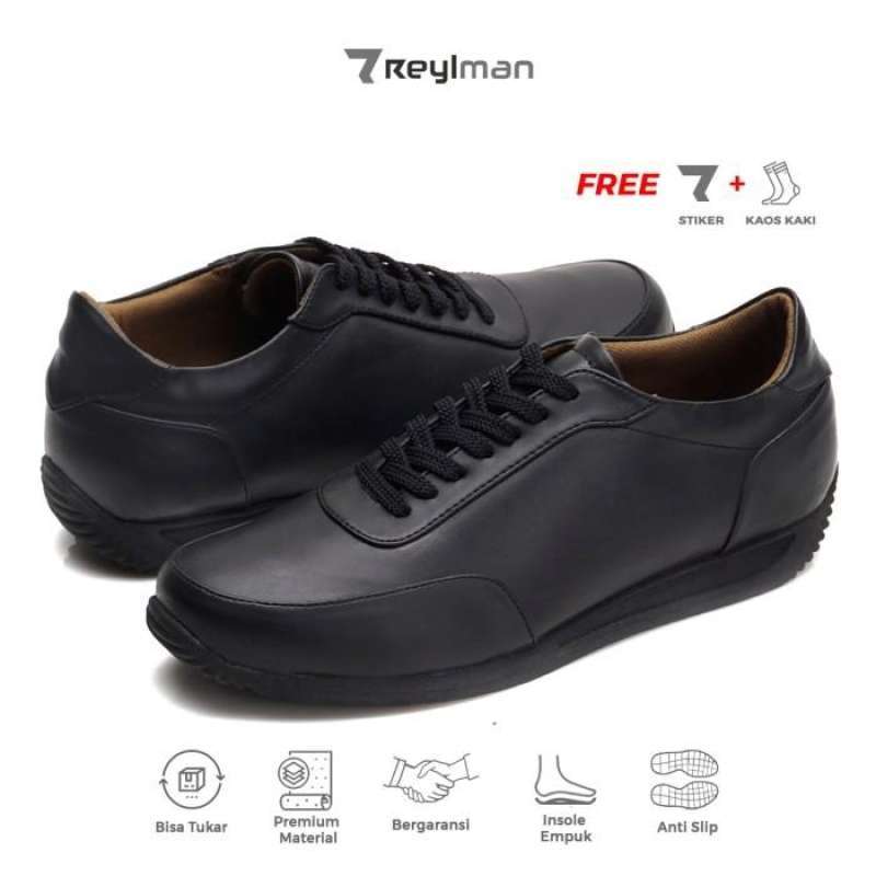 Jual Sepatu Sneakers Pria casual Sulan X Reylman Faster Full Black ...